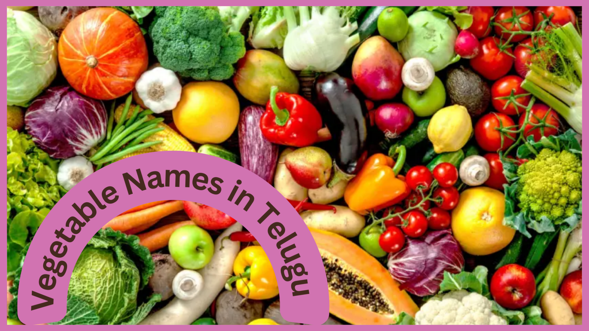 Vegetable Names in Telugu and English కూరకాయలు